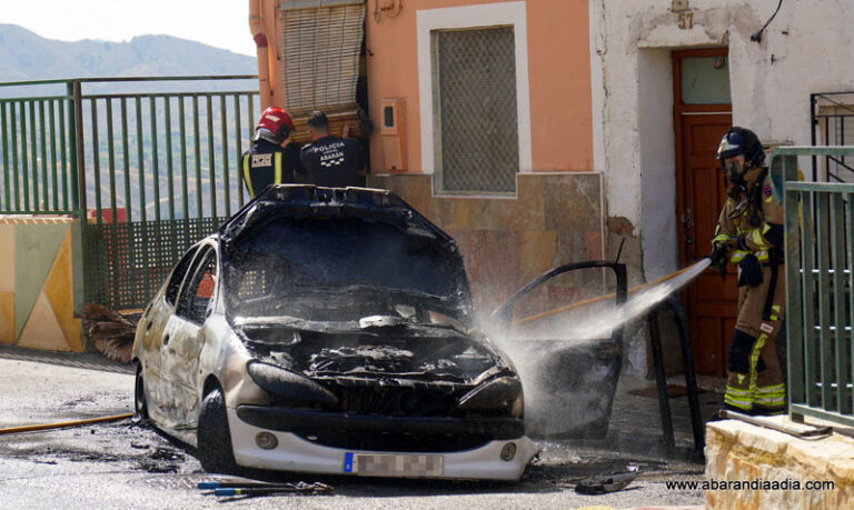 Un incendio calcina por completo un turismo estacionado en el Cabezo de ...